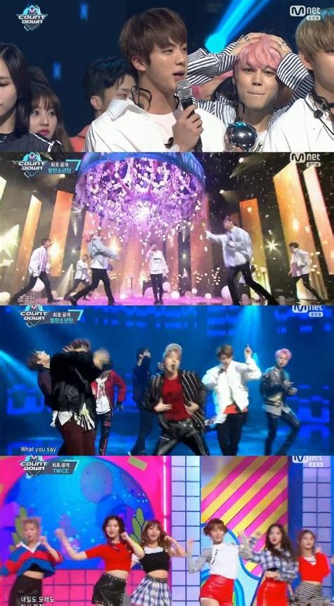 엠카운트다운 방탄소년단 컴백 동시에 1위트와이스 컴백 텐아시아
