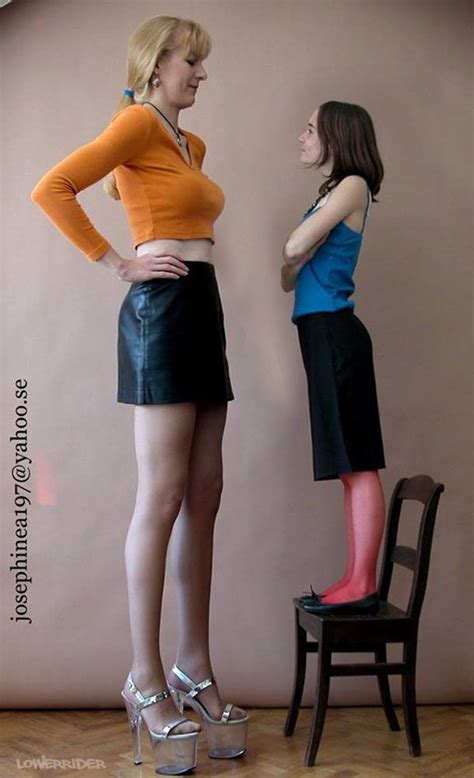 Tall Woman With Tiny Woman 2 By Lowerrider On Deviantart Tall Girls Tiny Woman Tall People