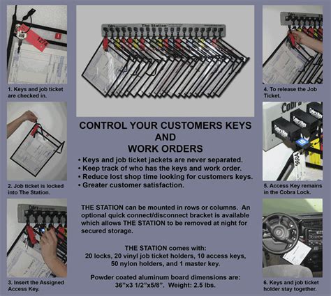 Cobra Key System The Station 20 Key And Repair Order Organizer