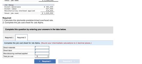Solved Exercise Algo Job Order Costing Working Chegg