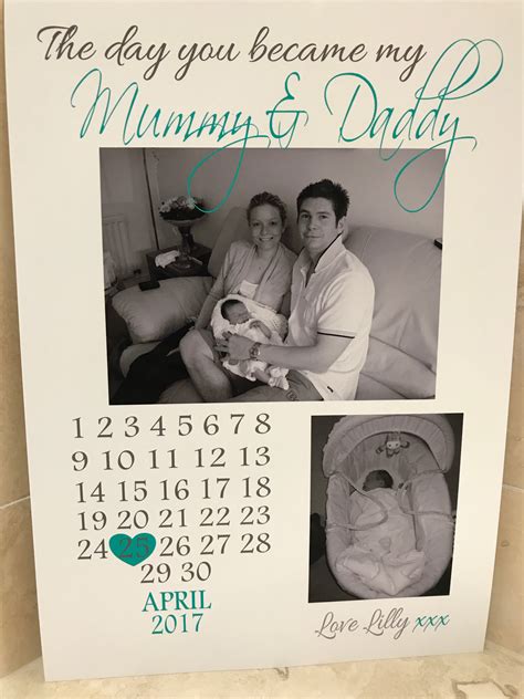 Day You Became Mummy And Daddy A4 Print Unmountedunframed Framed