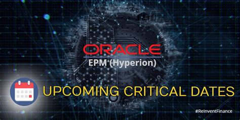 Oracle Hyperion Epm Upcoming Critical Dates The Goal Getters Tgg Trusted Epm Advisors
