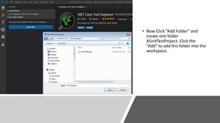 X Unit Testing Framework With C And Vs Code Pptx