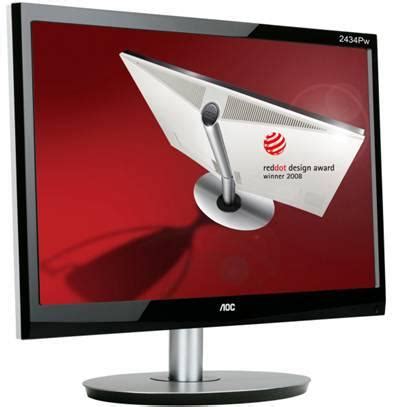 Buy AOC 2434PW 23 6in Widescreen LCD Monitor 2434PW PC Case Gear Australia
