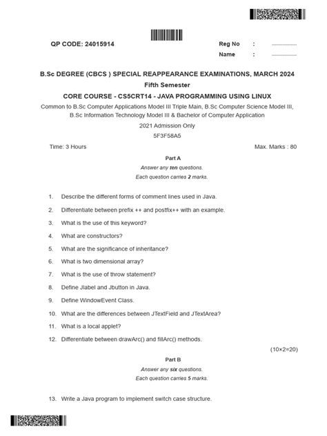 Java Programming Using Linux March Pdf Java Programming Language