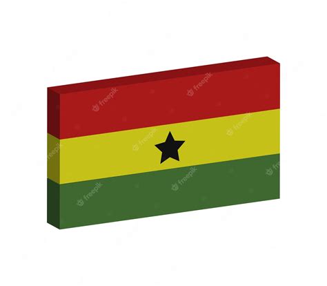 Bandeira De Gana Vetor Premium