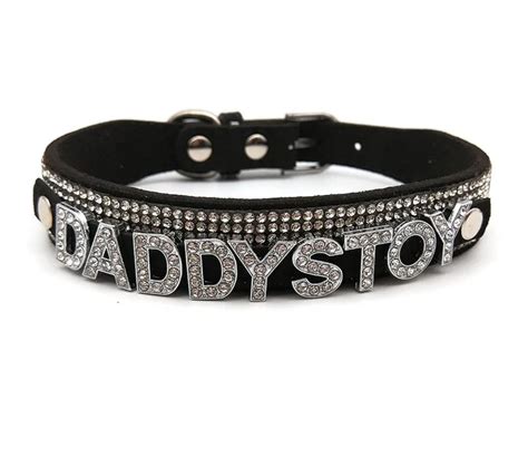 Personalize Letters Daddys Toy Choker Necklace Rhinestone Choker