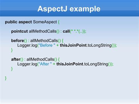 Aspect Oriented Programming Odp