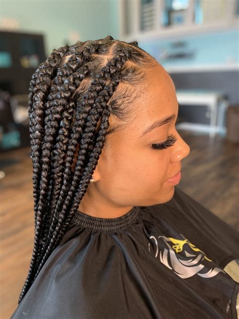 Medium Size Knotless Box Braids Styles Knotless Box Braids Give A The