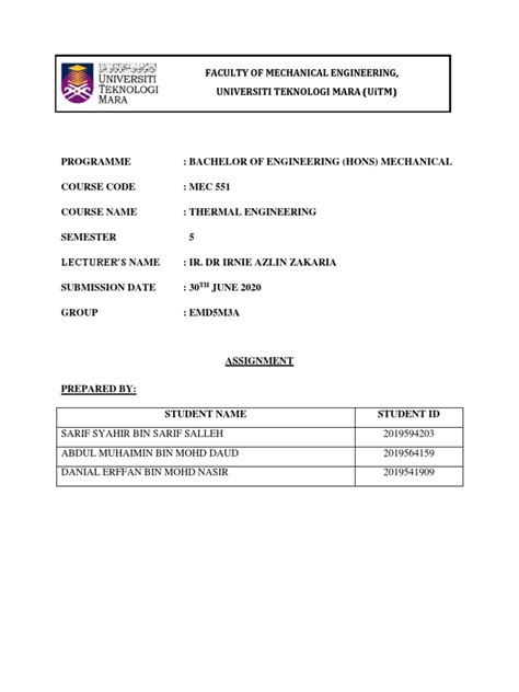 Assignment Thermal Pdf Heat Transfer Heat