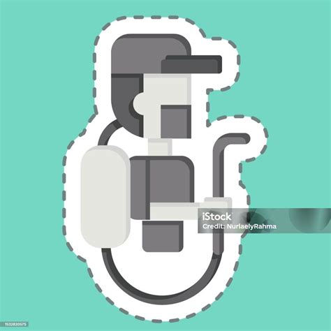 Garis Stiker Memotong Pestisida Terkait Dengan Simbol Pertanian Desain
