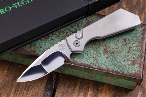 Protech Strider Custom Pt Automatic Folding Knife Stainless Steel 3 Compound Mirror Blade 2023 005