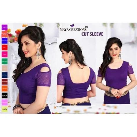 Cotton Cut Sleeve Cold Shoulder Plain Designer Blouse At Rs 250piece