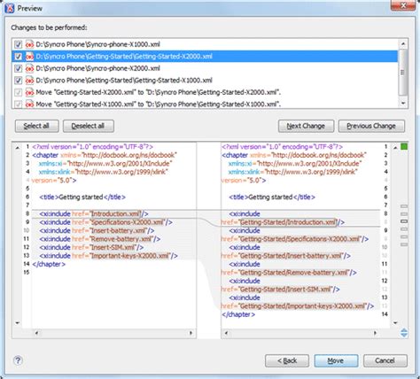 Working With Modular Xml Files In The Main Files Context