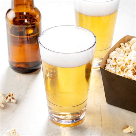 Bev Tek 16 Oz San Plastic Pint Glass Stackable 3 12 X 3 12 X 5