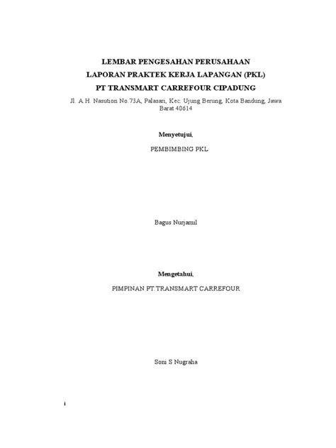 Lembar Pengesahan | PDF | Karier & Perkembangan