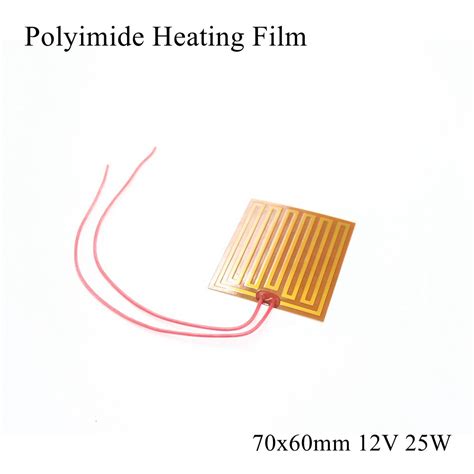 5v 12v 24v Pi Heating Film Plate Polyimide Heating Electric Heated