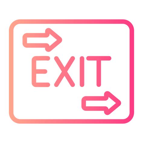 Exit Generic Gradient Outline Icon