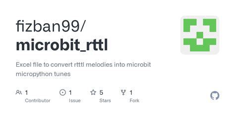 Github Fizban99microbitrttl Excel File To Convert Rtttl Melodies Into Microbit Micropython