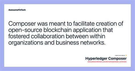 hyperledger composer awesomefintech blog