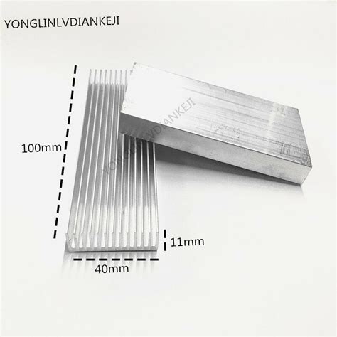 알루미늄 방열 핀 냉각 방열판 40 11 100mm led 전력 트랜지스터 전기 라디에이터 칩 컴퓨터 구성요소