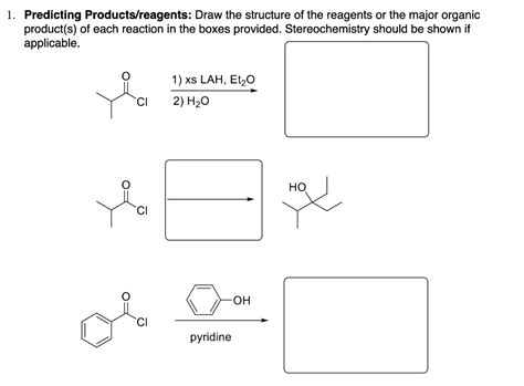 Solved 2 Synthesis Fill In The Missing Products In The Chegg Com