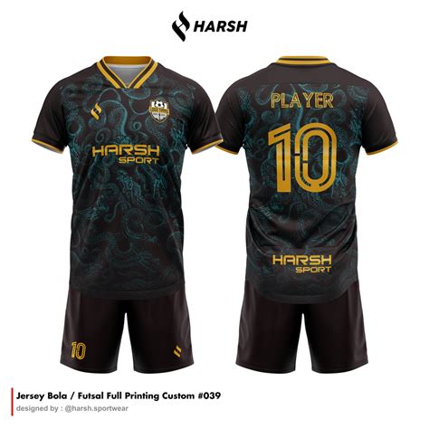 Jual Jersey Baju Futsal Bola Full Printing Bisa Custom Design Free Nama Punggung Dan Nomor