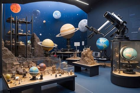 Premium Photo Illustrate A Section Of The Lab Dedicated To Astronomy