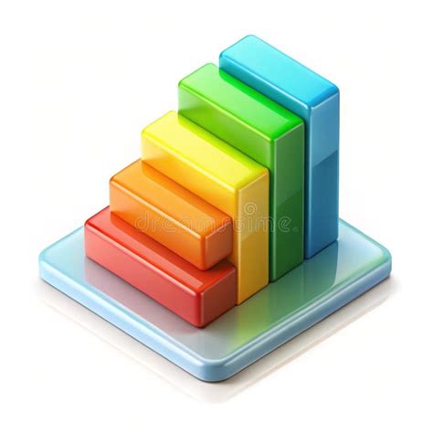 Layer Chart 3d Icon Isolated On White Background Stock Illustration