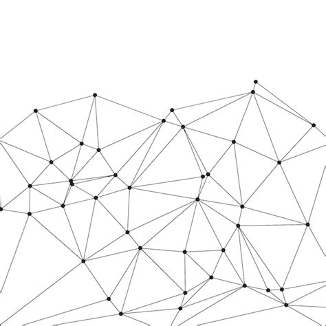 Premium Vector Abstract Polygonal Mesh With Black Nodes And Thin Lines Creating A Minimalist