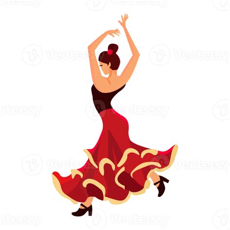 Woman Flamenco Dancing Isolated 25211958 Png
