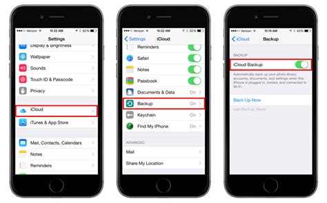 how to enable and trigger icloud backups in ios 8