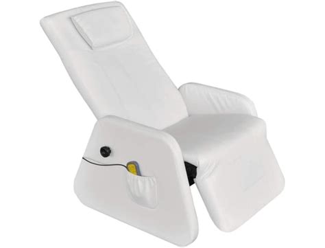 Fauteuil De Massage Confort Relaxant Massant Détente électrique Cuir Synthétique Blanc 1702033