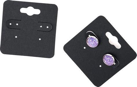 jijAcraft tarjetas para aretes tarjetas de exhibición de aretes de papel kraft de