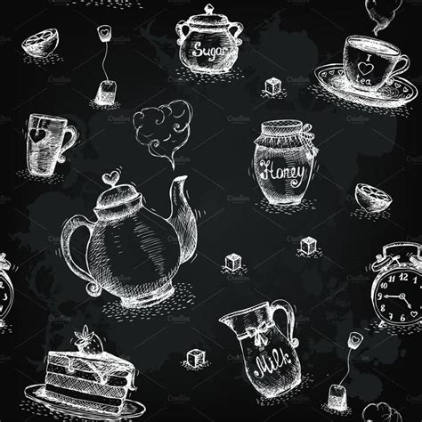 Seamless Tea Patterns Seamless Pattern Tea