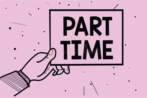 Word Writing Text Part Time Business Concept For A Work Or Job That Is Not Permanent But Able