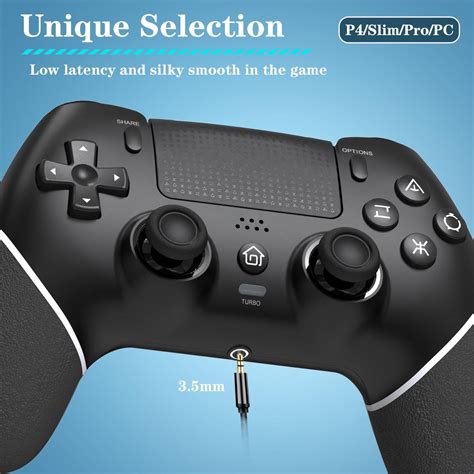 Wireless Ps4 Controller For Playstation 4 Slim Pro With 1000mah Battery Dual Vibration Audio