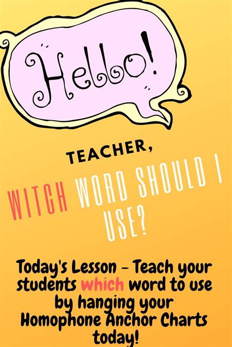 Homophone Anchor Charts