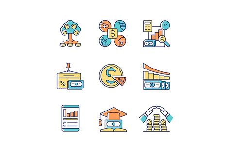 Finance RGB Color Icons Set MasterBundles