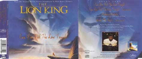 Elton John Can You Feel The Love Tonight Lion King 4 Track Maxi Cd