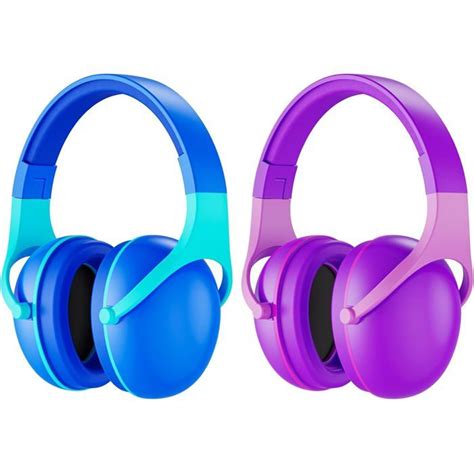 Procase 2 Casque Anti Bruit Enfant Casque Pliable Réglable Confortable