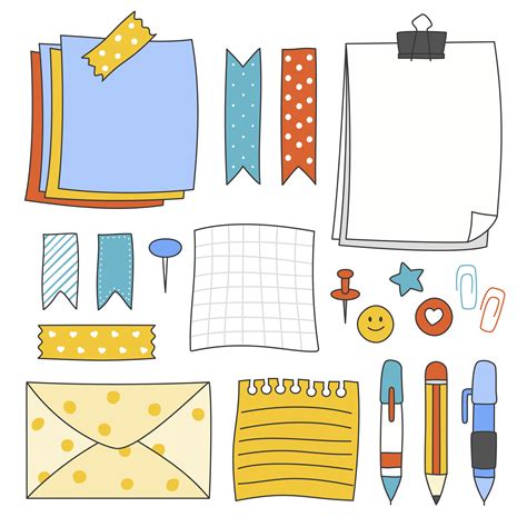 Stationery Element Set 678503 Vector Art At Vecteezy