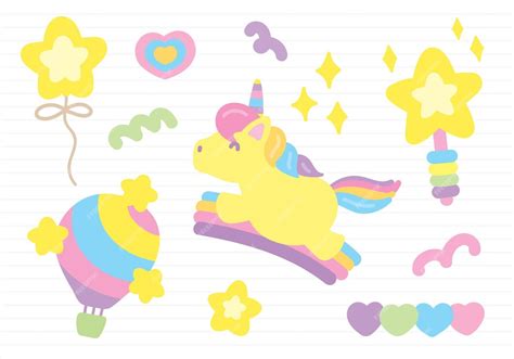 Premium Vector Cute Sweet Pastel Color Kawaii Illustration Graphic