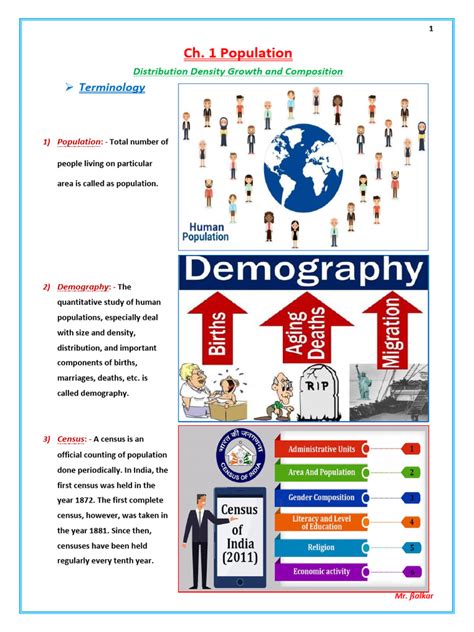 Ch 1 Population Distribution Density Growth And Composition Pdf