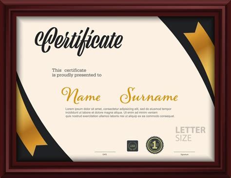 Certificate Template With Frame Vectors 03 Free Eps File Certificate Template With Frame
