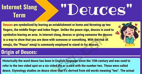 Deuces Meaning What Does Deuces Mean With Examples • 7esl