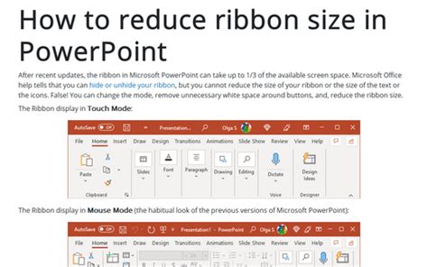 Microsoft Powerpoint Ribbon