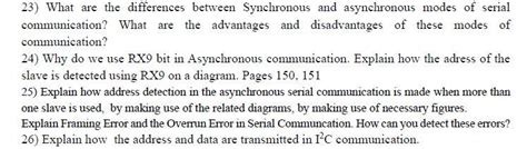 Solved What Are The Differences Between Synchronous And Chegg