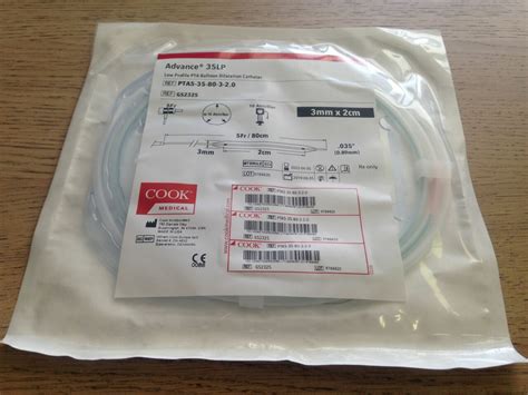 New Cook G52325 Advance 35lp Low Profile Pta Balloon Dilatation
