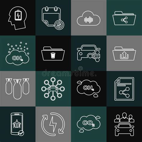 Set Line Car Sharing Share File Folder Upload Music Streaming